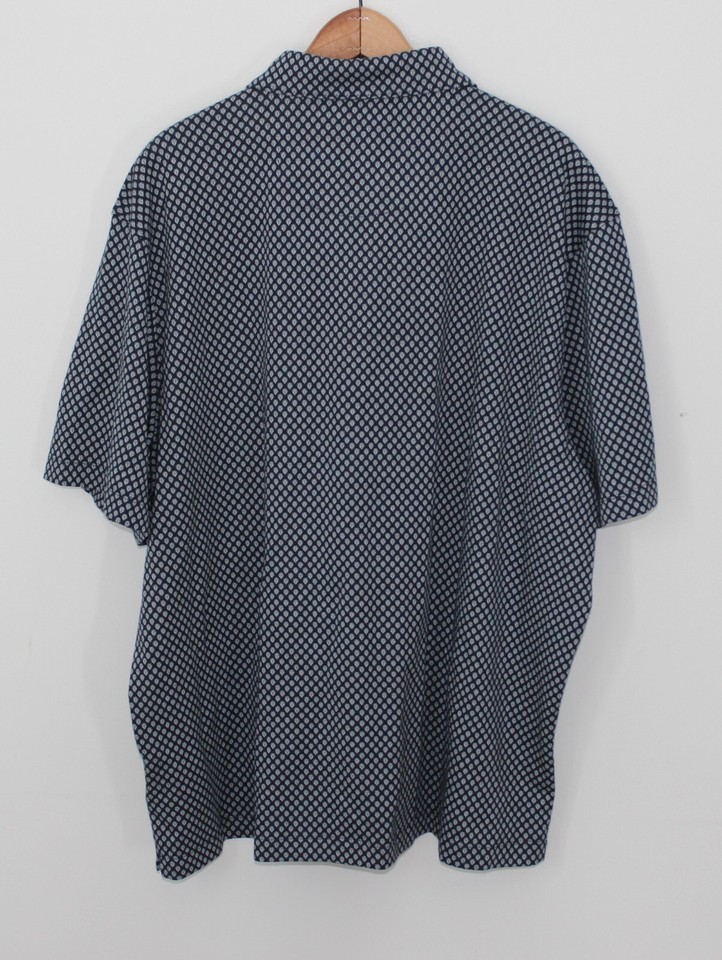 Untuckit Tayo 40917 Navy Blue With Print Medallions Pattern Men's XXXL ...