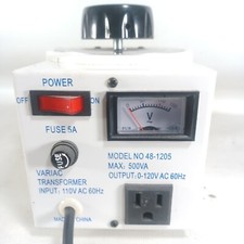 Philmore Model 48-1205 Variac 500va Variable AC Regulating Transformer ...