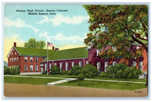 c1940 Amana High School Amana Colonies Middle Exterior Road Amana Iowa ...
