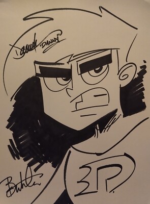 Butch Hartman David Kaufman - Danny phantom - sign sketch | eBay