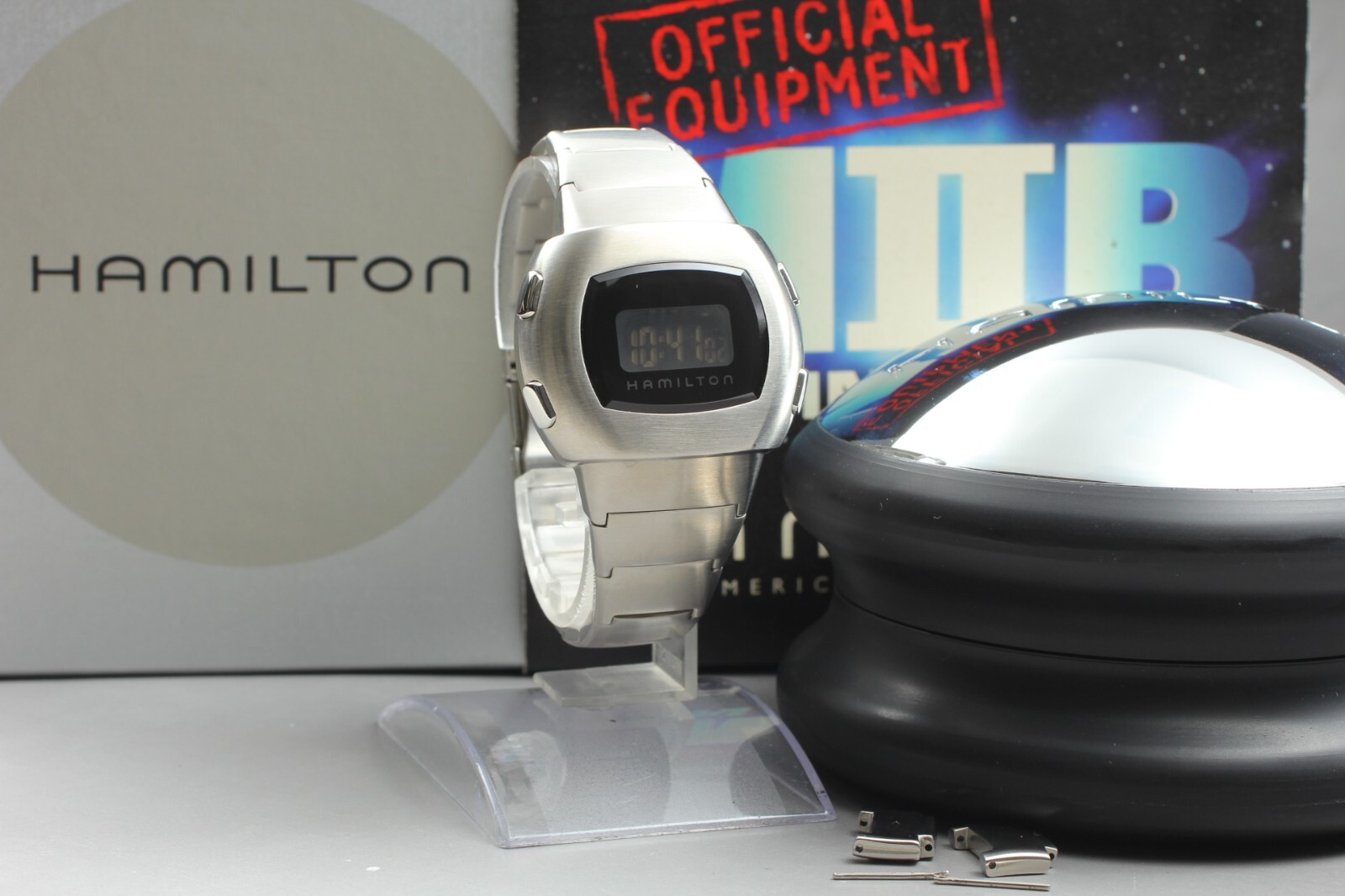 New Battery 【 BOXED A MINT 】 Hamilton Pulsar MIB II H121138911 Men's ...