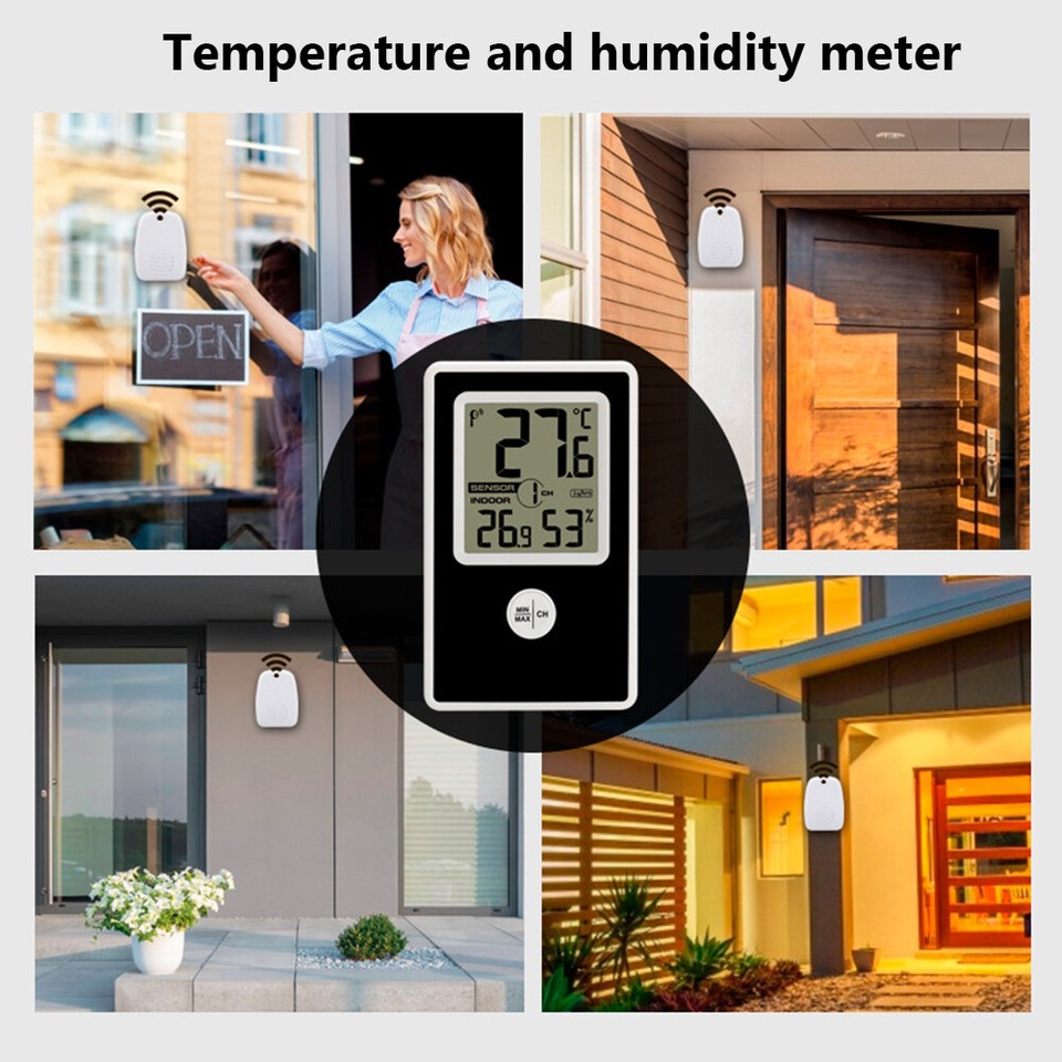 Digital Hook Hanging Temperature Humidity Sensor Home Office School ...