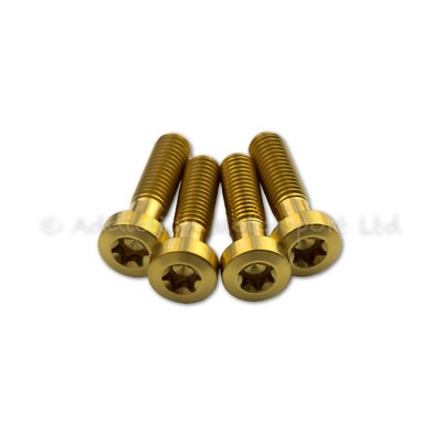 4x Gold Titanium Lower Triple Clamp Screws Bolts M8x30mm for KTM 990 ...