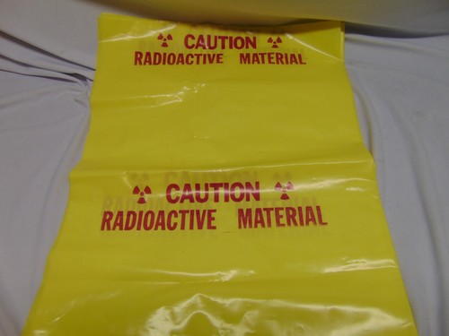 (3) Vintage Yellow Caution Radioactive Waste Material disposal bags 26 ...