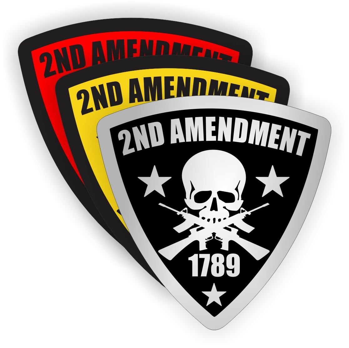 3pack - 2nd Amendment USA Shields / Hard Hat Stickers / Motorcycle ...