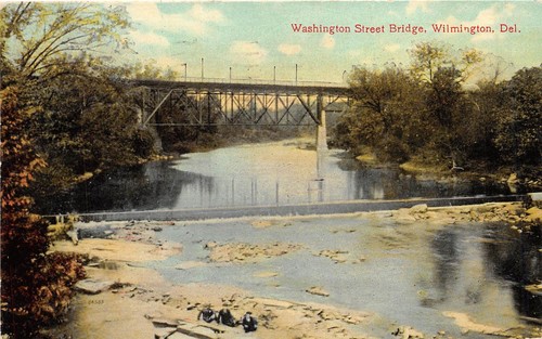 WASHINGTON STREET BRIDGE WILMINGTON DELAWARE POSTCARD 1909 | eBay
