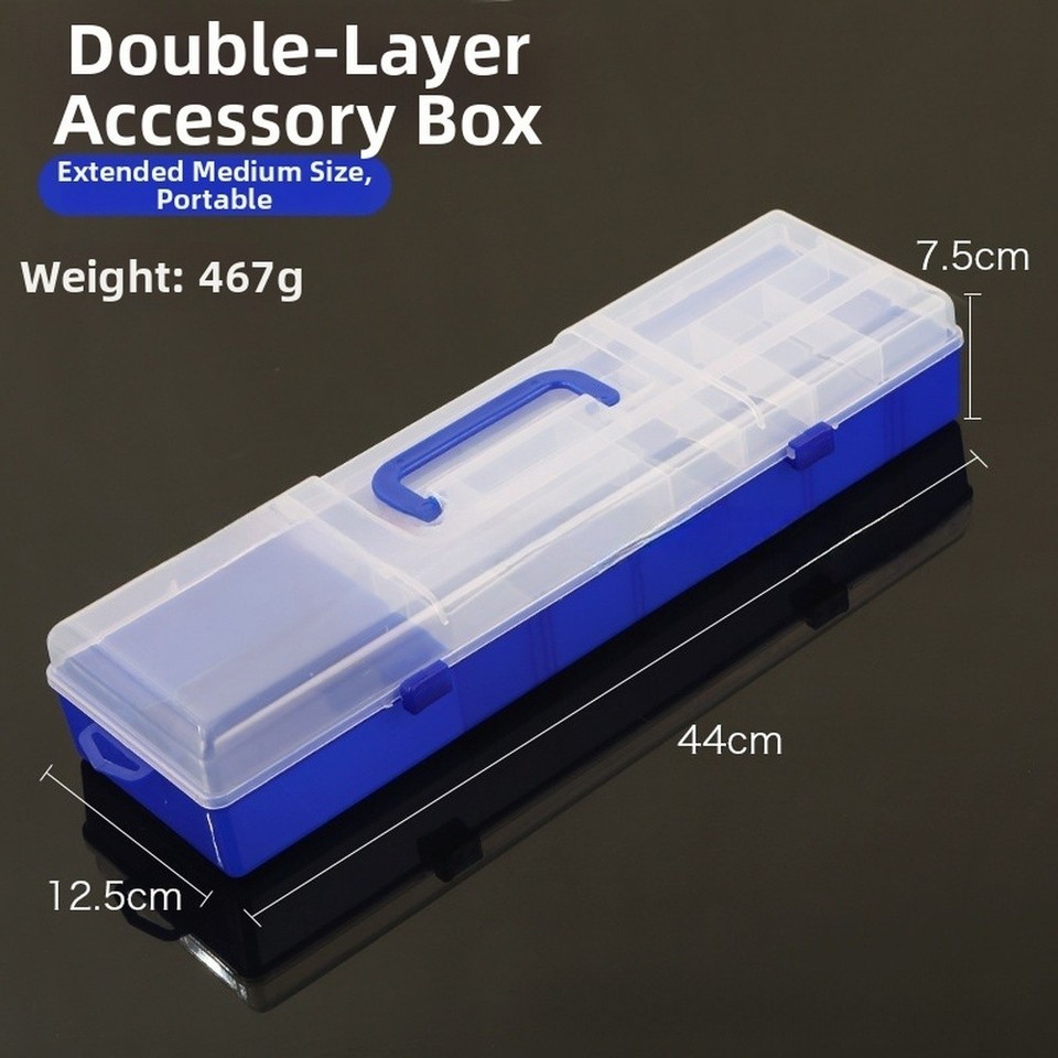 Fishing Tackle Box Double Layer with Removable Upper Layer and Foldable ...