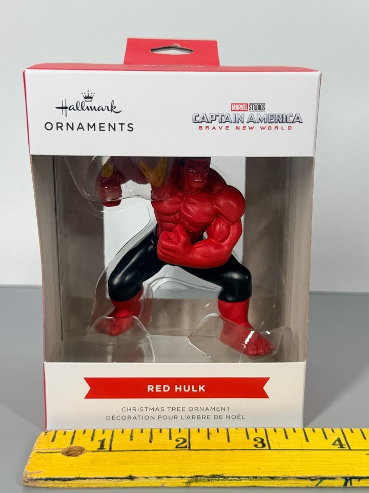 Hallmark Red Hulk Captain America Christmas Holiday Ornament Marvel ...