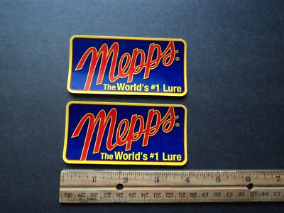 Lot Of 2 Mepps Fishing Lures Tackle Box Decals Stickers Spinner Rod ...
