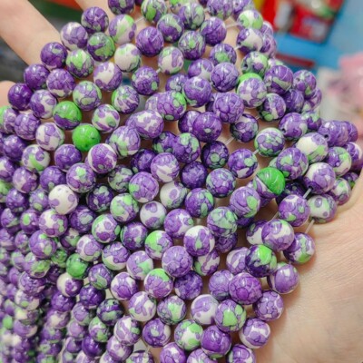 10mm Purple Rain Stone Round Loose Beads 38PCS | eBay