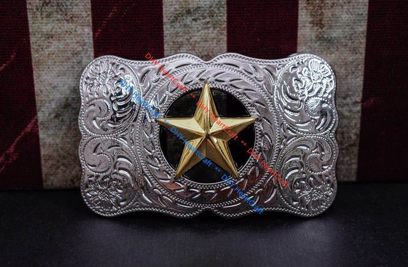 WESTERN COWBOY LONG HUGE SLIVER GLOD TEXAS RANGER STAR RODEO TROPHY ...