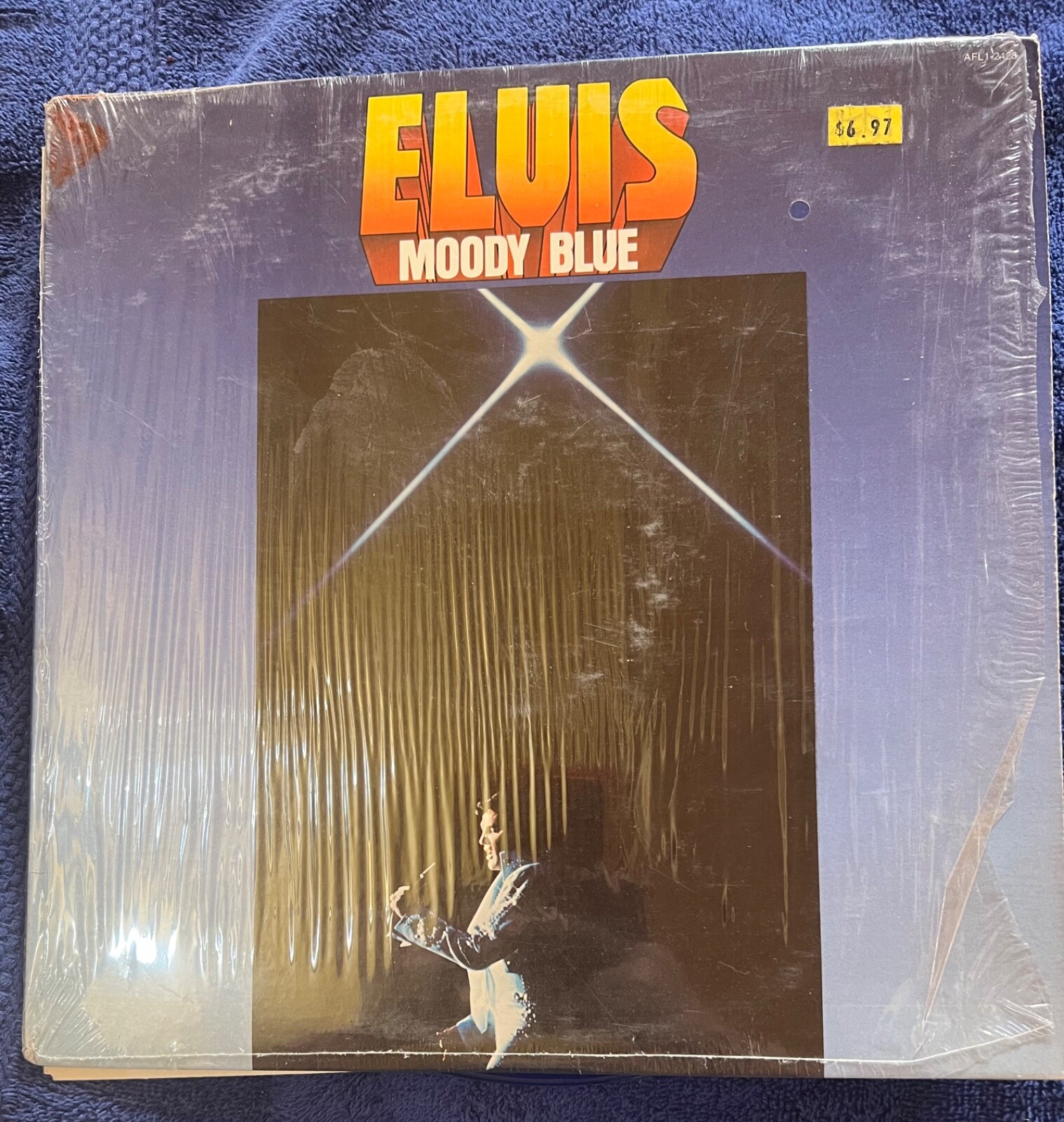 Original 1977 Elvis Presley 'Moody Blue' LP Blue Vinyl AFL1-2428 | eBay