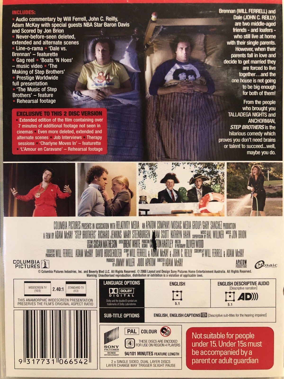 Step Brothers-The Boats N Hoes 2 Disc Edition,MA15+,Will Ferrell,John C ...