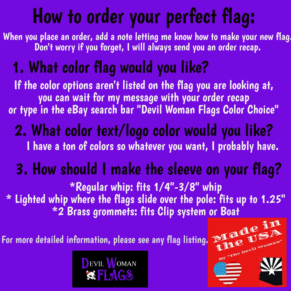 Custom Wylie Coyote Acme Racing Triangle Safety Flag UTV ATV Recumbent ...