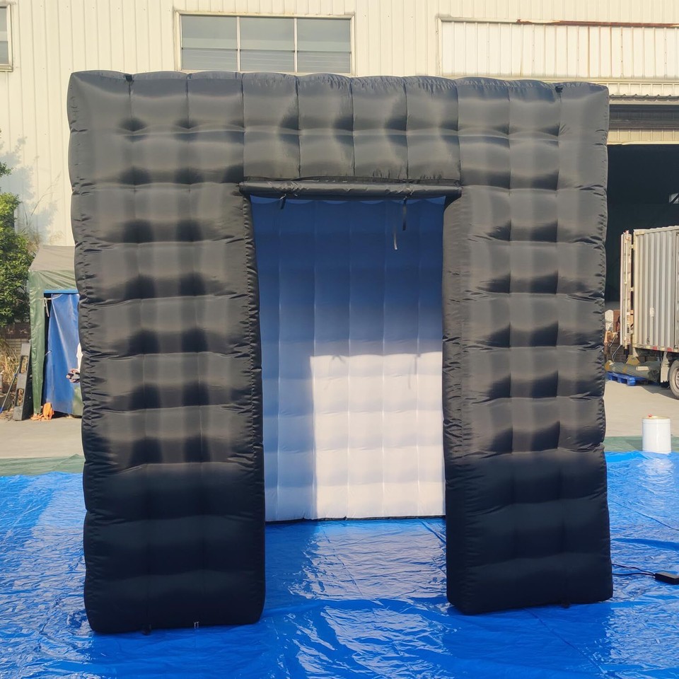 LED 360 2 Doors Photo Booth Enclosure Inflatable Backdrop Inflatable ...