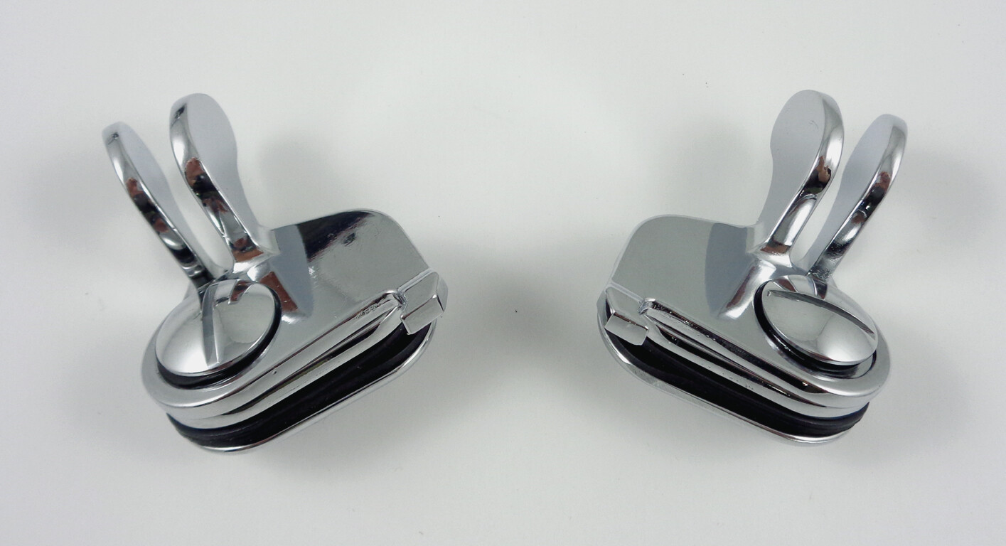 VW TYPE 2 BUS DOOR GLASS SLIDING WINDOW CHROME LATCHES KOMBI DELUXE ...