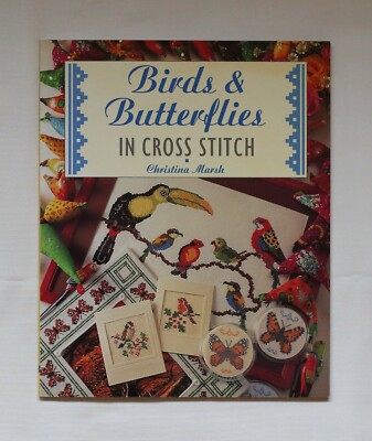 Birds & Butterflies In Cross Stitch Christina Marsh Paperweights ...