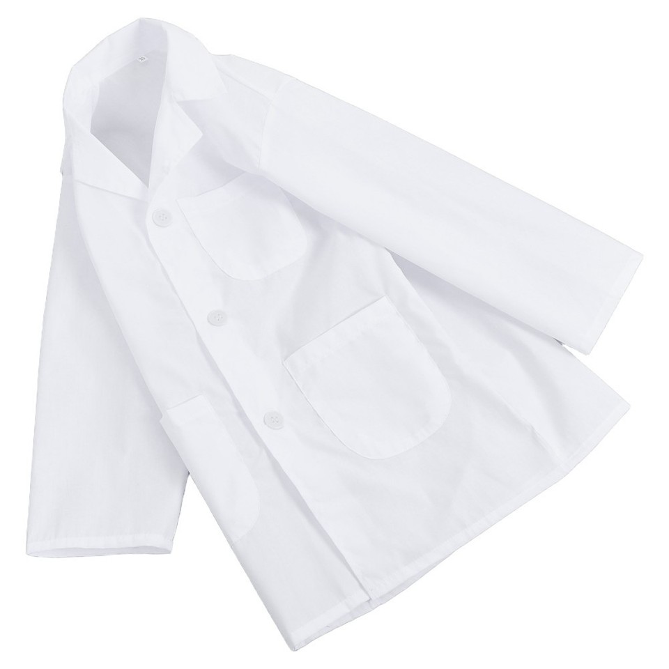 Kid Lab Coats Scrubs White Doctor Coat Dress Up Coat Scientist | eBay ...