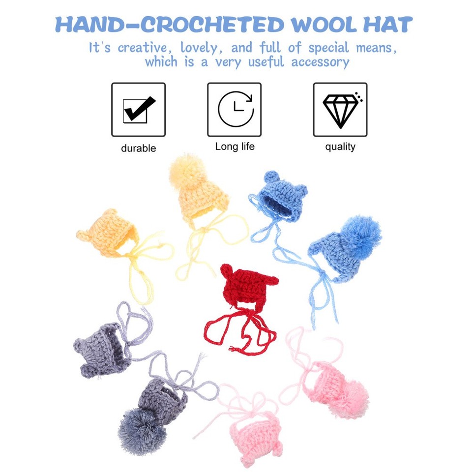 9 Pcs Cappello Di Stitch Cappelli Fai Da Te All'uncinetto Fatto Mano | eBay
