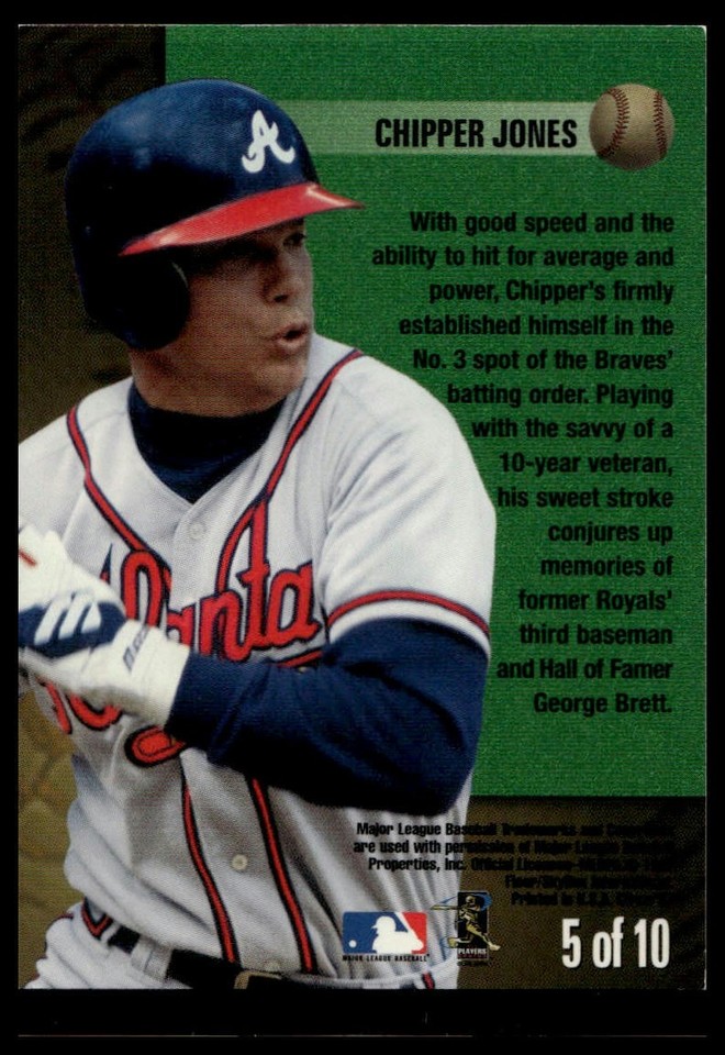 1997 Circa #5 Chipper Jones Fast Track | eBay