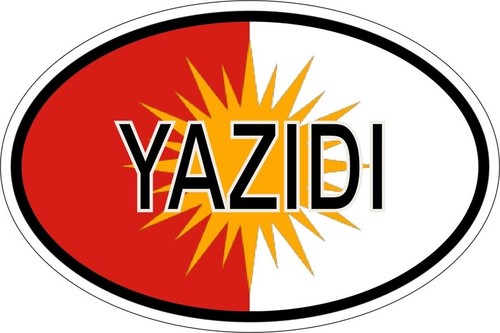 Sticker oval flag vinyl country code yazidi yezidi | eBay