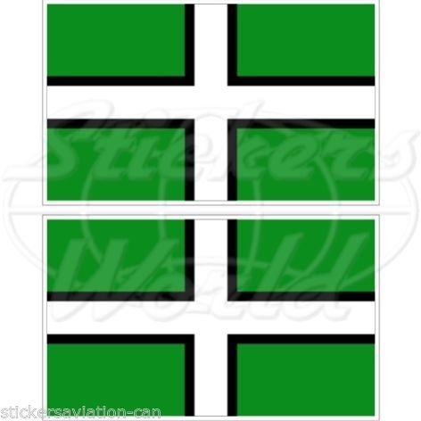 DEVON County Flag DEVONSHIRE England Vinyl Bumper Decals, Stickers 3 ...