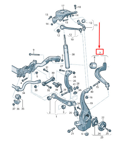 NEW AUDI A4 AVANT B8 FRONT LEFT LOWER CONTROL ARM 8K0407693T ORIGINAL ...
