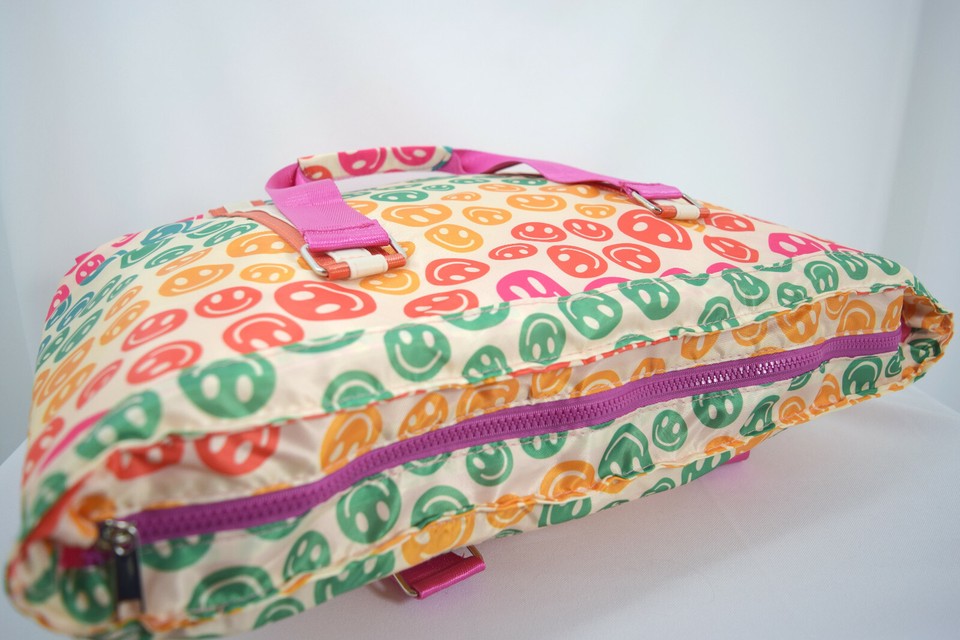 Katydid Boho Colorful Happy Face Smile All Over Large Travel Tote Bag ...