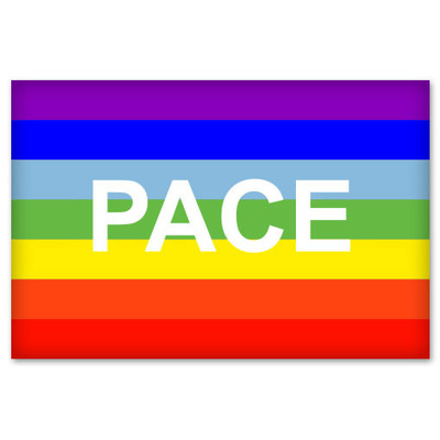 Rainbow Peace PACE Flag sign symbol car sticker 5" x 4" | eBay