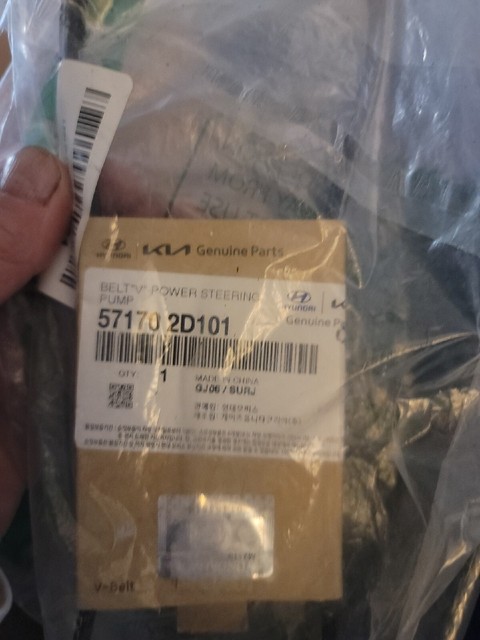 Genuine Parts Power Steering Belt 571702D101 for Hyundai Tucson 2005 ...