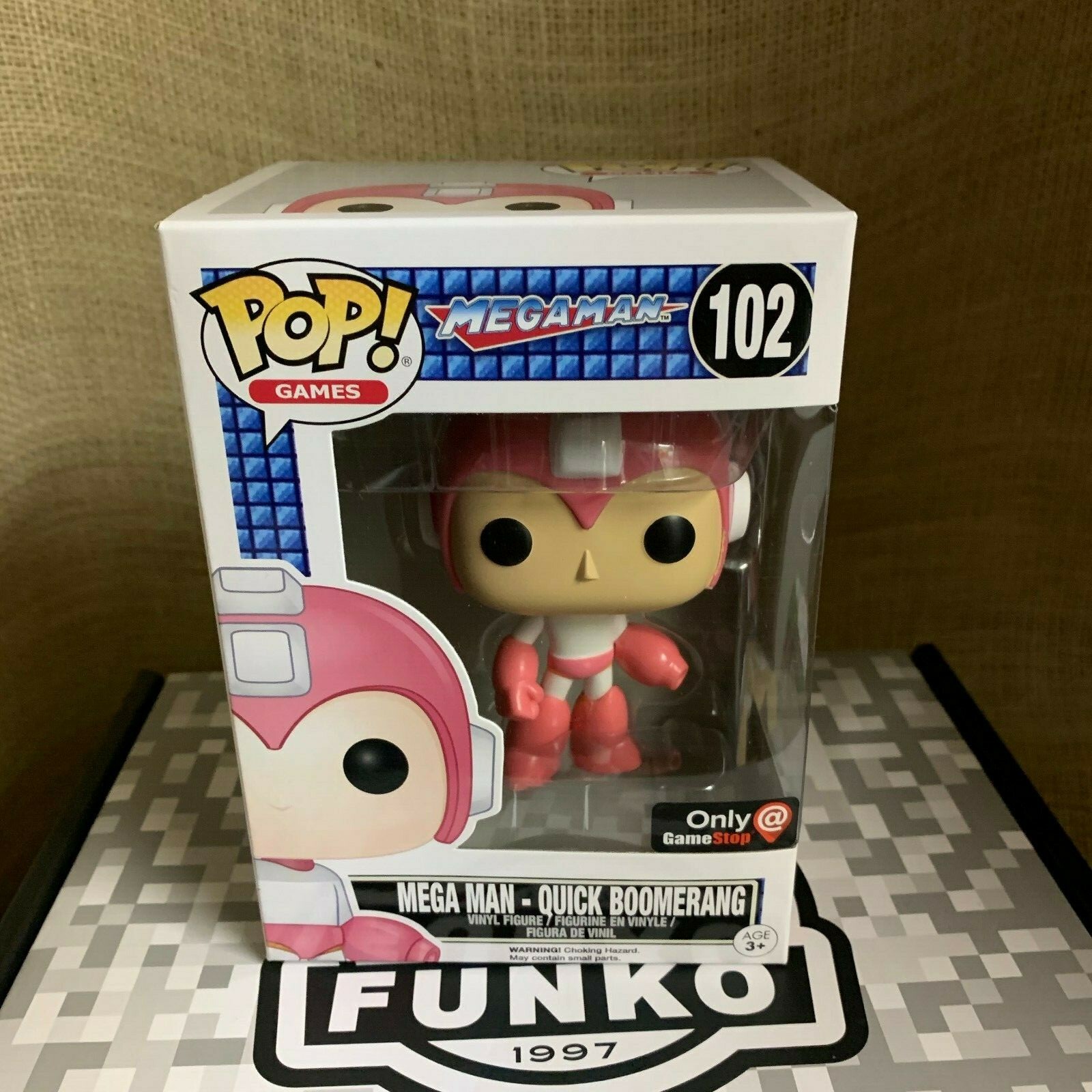 Funko Pop Quick Boomerang Mega Man Pink GameStop Exclusive + Rock Candy ...