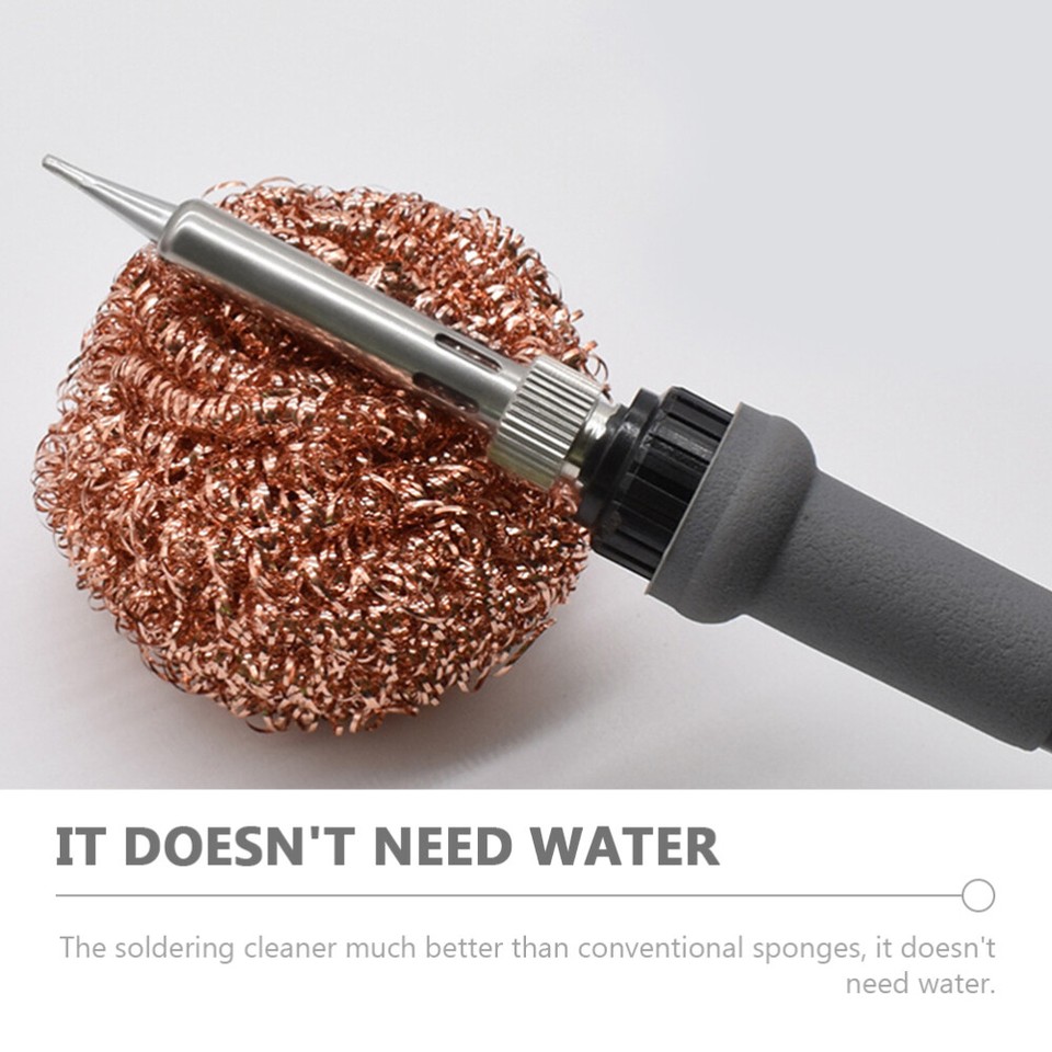 5Pcs Soldering Iron Tip Cleaner Cleaning Ball Steel Wool Tip Cleaners ...