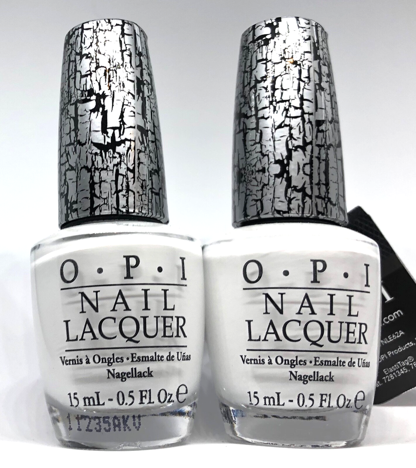 OPI Crackle Nail Polish WHITE SHATTER NL E54 Crackle Lacquer Create 2 ...