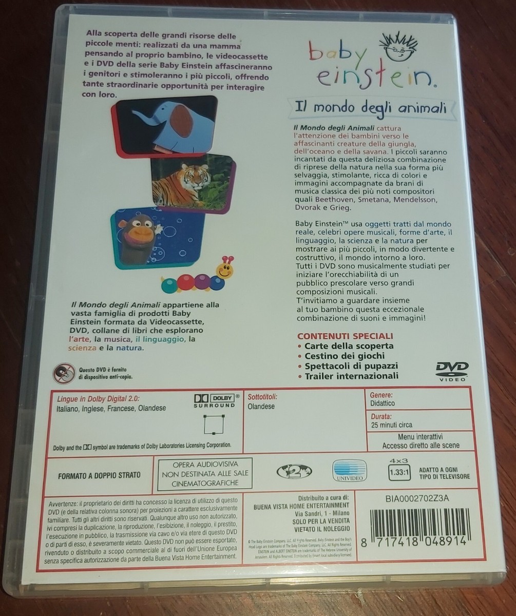 Baby Einstein Animali Del Mondo Menu Dvd