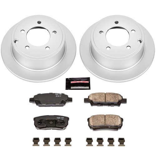 PowerStop Genuine Geomet Coated Rotor and Low-Dust Ceramic Brake Pad ...