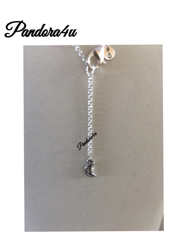 Pandora Necklace Sparkling Moon & Stars NeW With Tags PAN Gift BX | eBay
