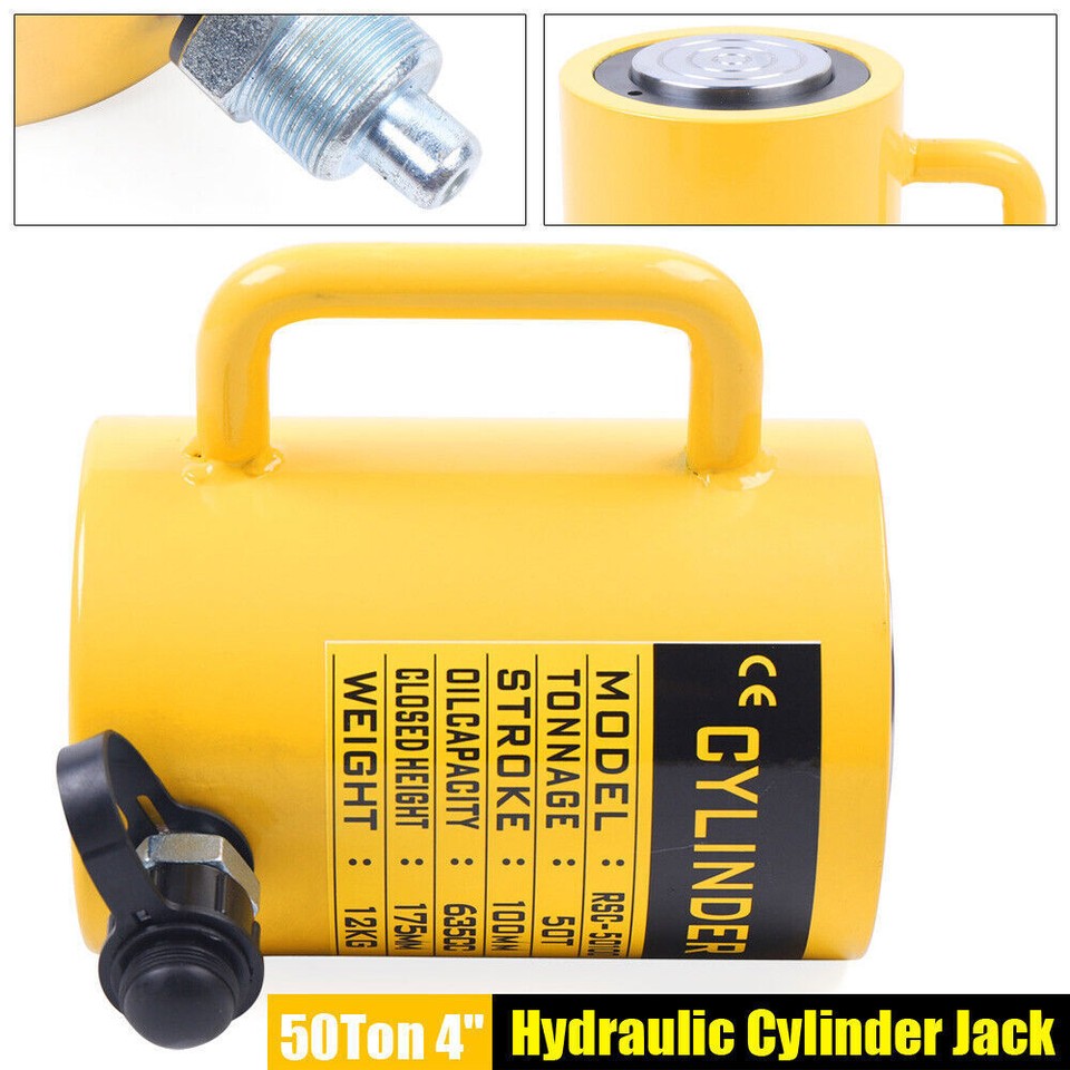 20/50 Ton Hydraulic Cylinder Jack Single Acting Jack Lift Solid Ram 4 ...