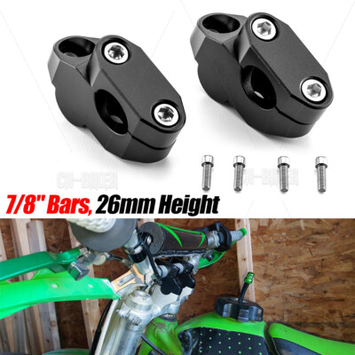 Pullback Handlebar Risers 7/8" Bars 26mm (1") Height For Kawasaki ...
