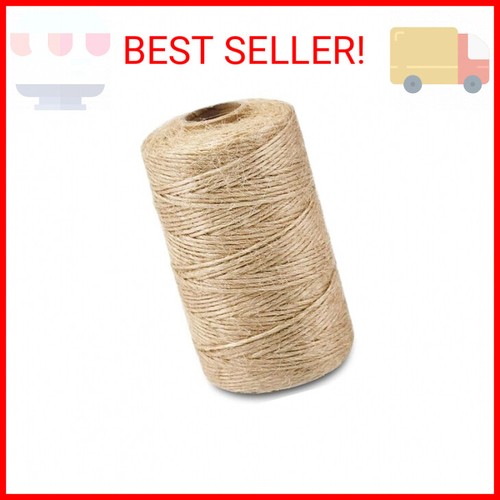 SMART&CASUAL 328Ft Jute Twine String Thin Natural Hemp Twine for Gift ...