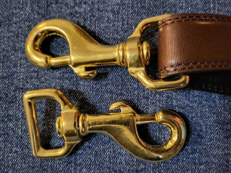 3" Solid Brass Swivel Snap Clip with 1" Strap Square Eye SWL 66 (2 ...