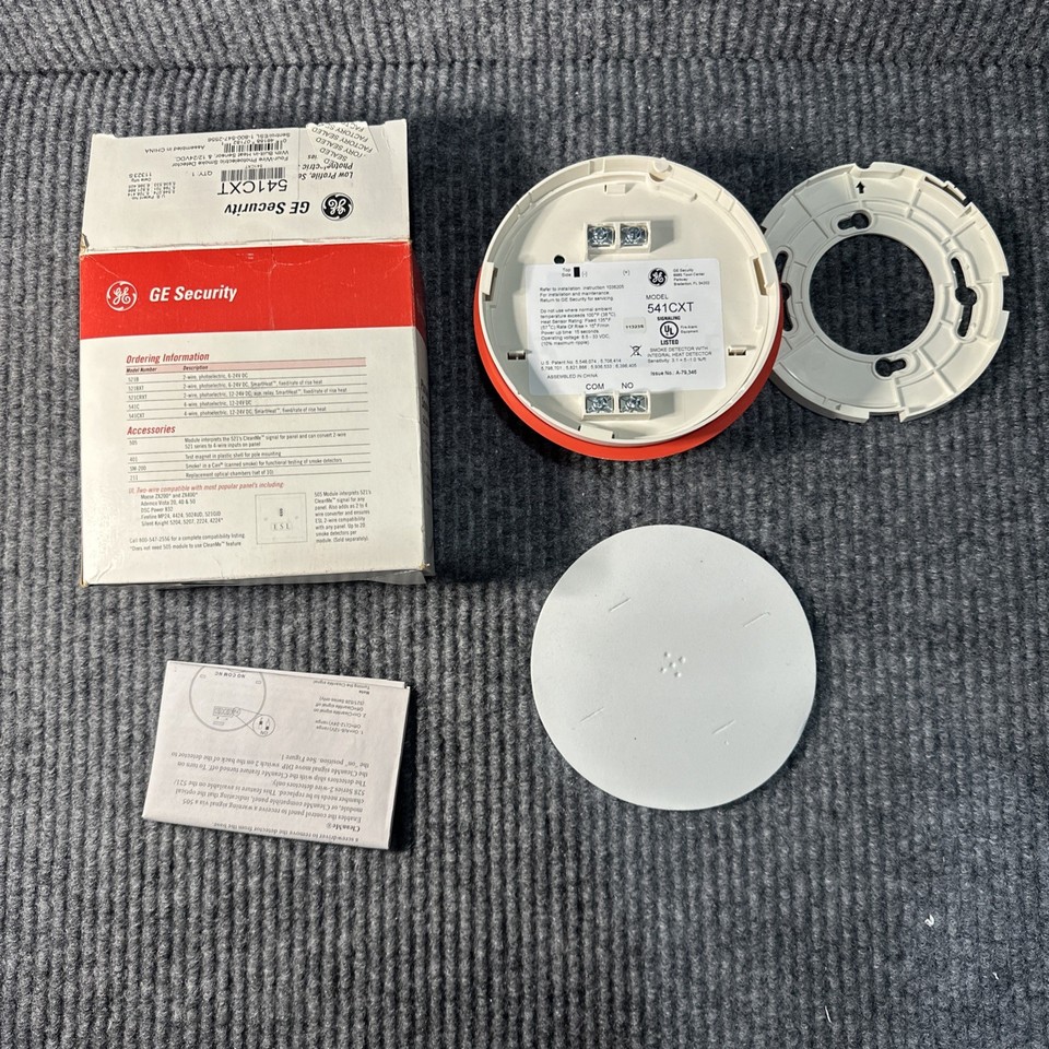 GE Security Smoke Detector Four-wire ESL 500 Series 541C | eBay