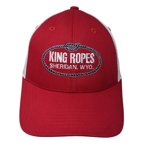 King Ropes Sheridan WYO Trucker Hat Red One Size Adjustable Mesh Back ...