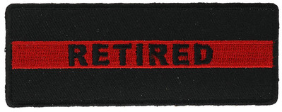 RETIRED Thin RED Line Stripe Patch - 4x1.5 Inch - Awareness Firefighter ...