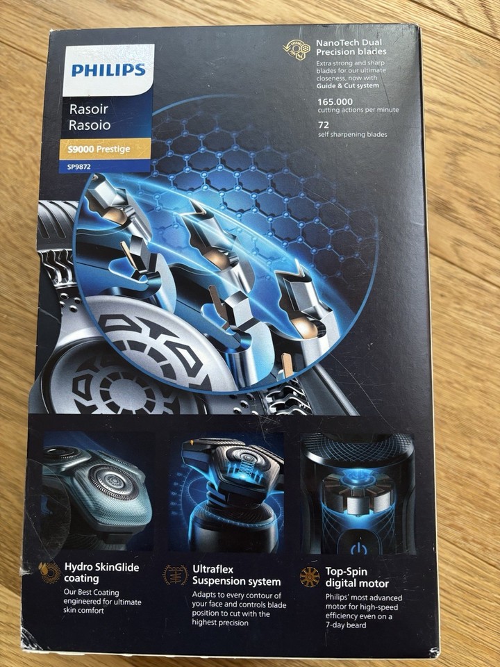 Philips Series 9000 Prestige Shaver SP9872/22 & Beard Styler Trimmer ...