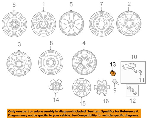TOYOTA OEM 84-23 Avalon Wheels Wheels-Wheel Nut 9008494001 | eBay