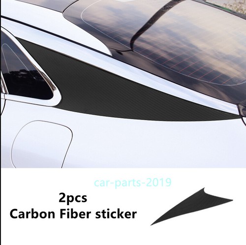 2x Carbon Fiber Vinyl decal Rear Door Window C Pillar cover For Kia K5 ...