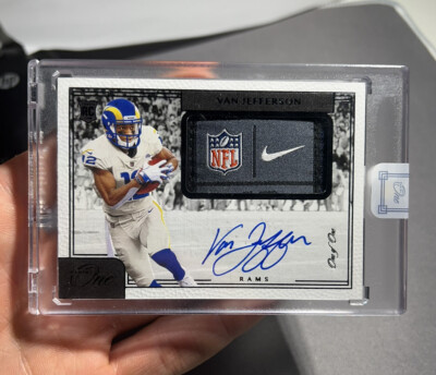 2020 Panini One Football Van Jefferson #30 1/1 NFL SHIELD / Laundry Tag ...