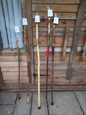 one of hand crafted hazel wood hiking sticks | eBay UK