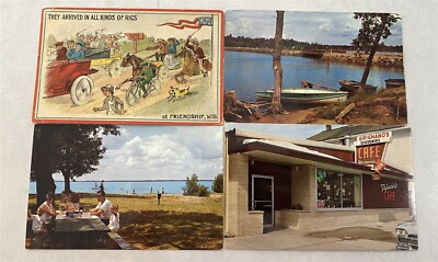 1910 era & 3 Chrome Friendship Wisconsin Postcards Castle Rock Lake | eBay