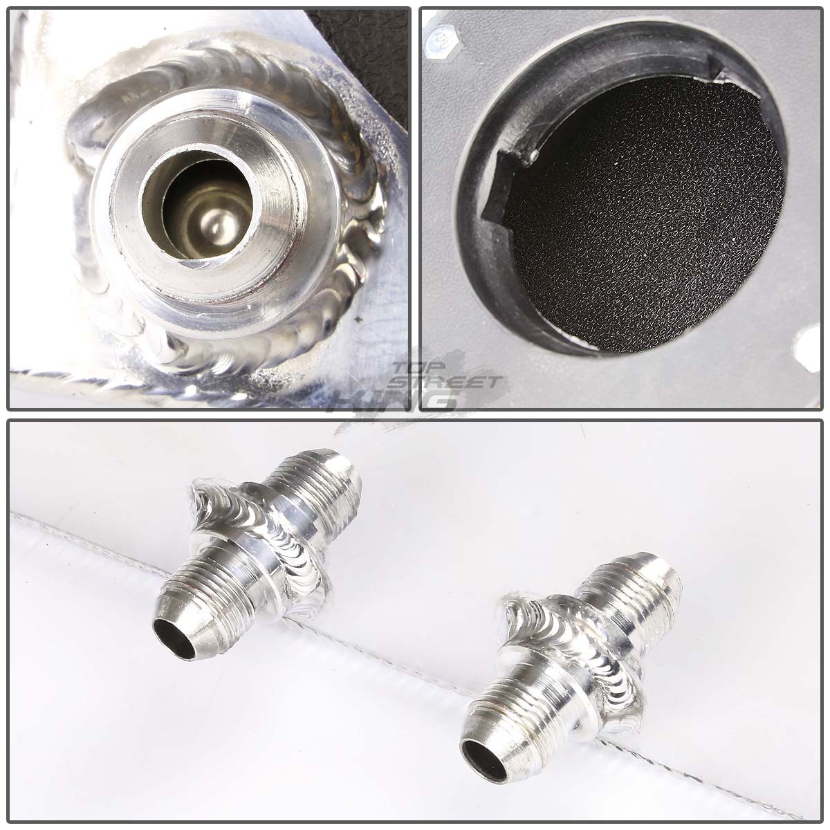 3 GALLON LIGHTWEIGHT POLISH ALUMINUM BOTTOM FEED GAS FUEL CELL TANK 8 ...